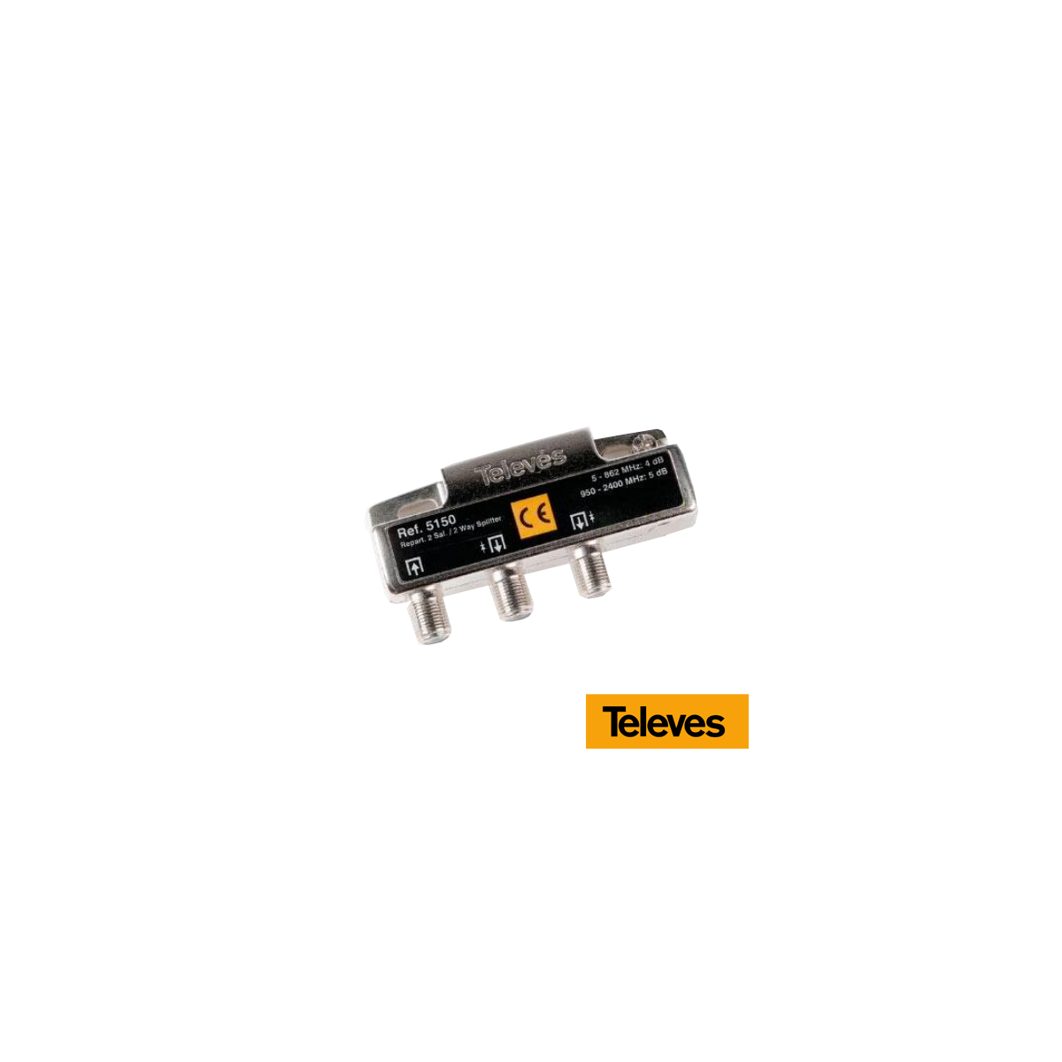 Repartidor 2 Salidas 5-2400 MHz 4/5 dB 5150 Televes