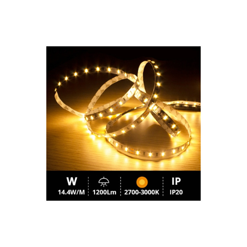 Rollo 5M LED SMD5630 (14.4W) 2700K-3000K IP20 24V