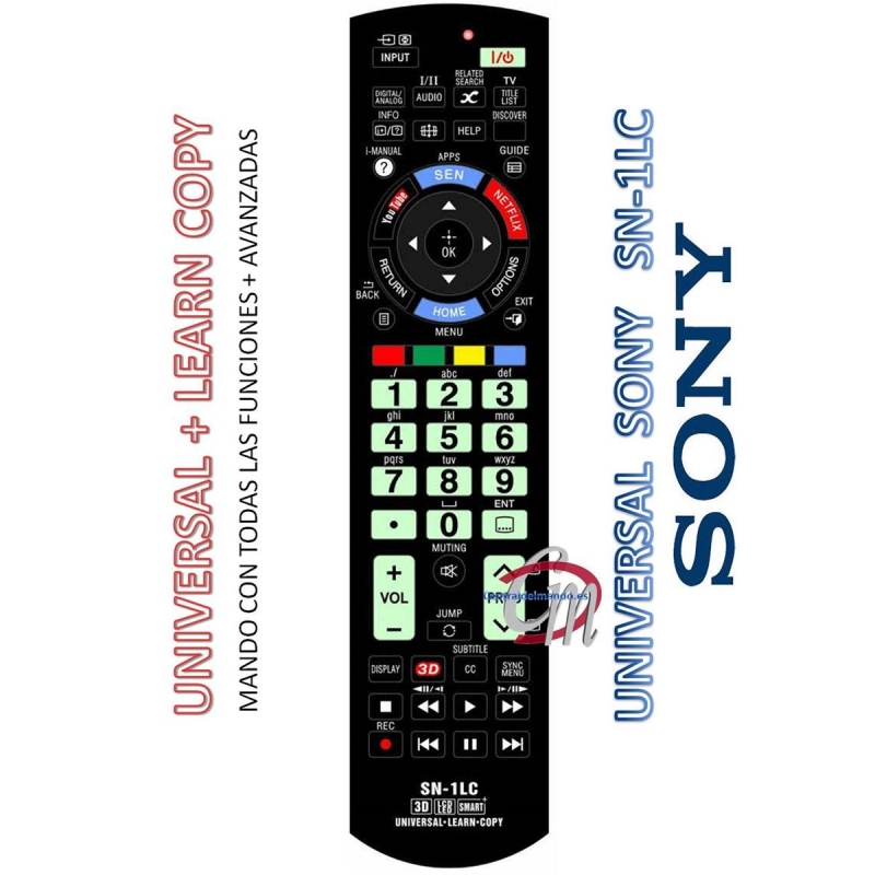 Mando Universal Televisores Sony - Domoelectra